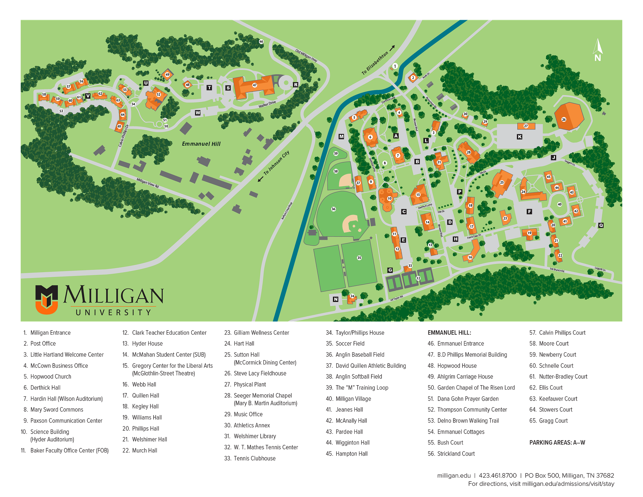 Campus Map - Milligan University